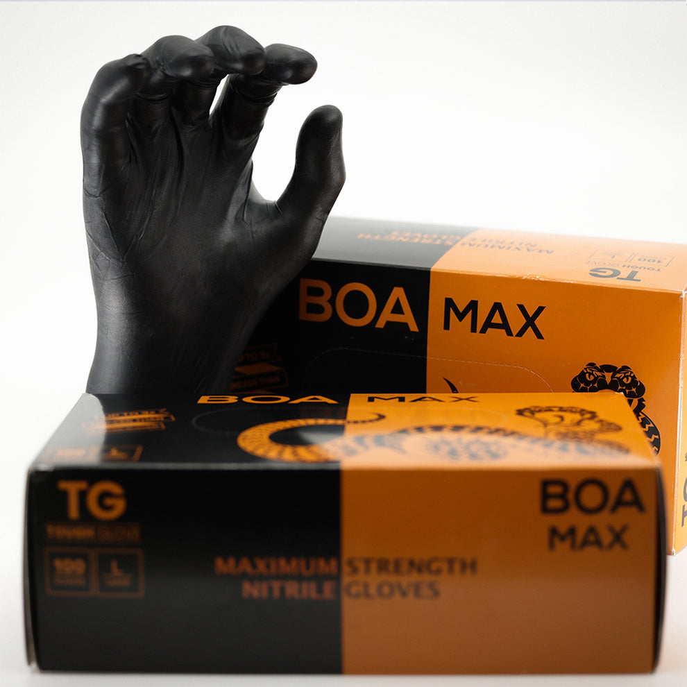 Black Nitrile Heavy Duty Gloves for Mechanics and Heavy Duty Users ...